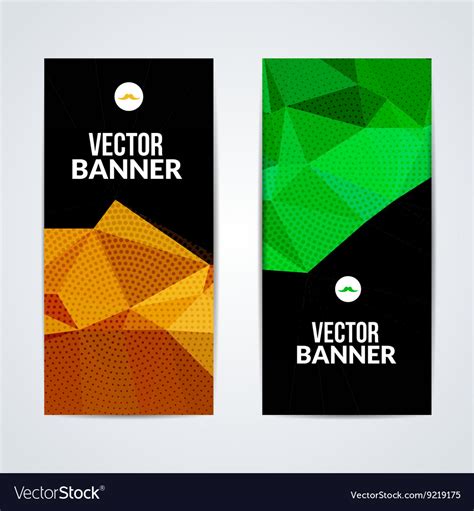 Set Of Polygonal Triangular Colorful Background Vector Image