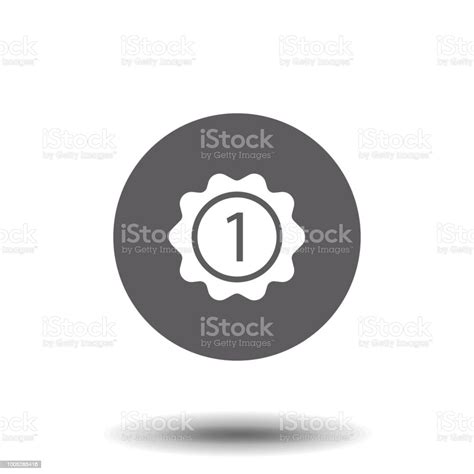 흰색 배경에 고립 된 유행 플랫 스타일에서 아이콘을 수상 웹 사이트 디자인 로고 Ui 애플 리 케이 션에 대 한 배지 기호입니다 벡터 일러스트입니다 감사에 대한 스톡 벡터