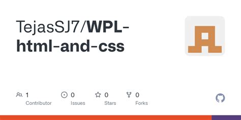 GitHub TejasSJ WPL Html And Css