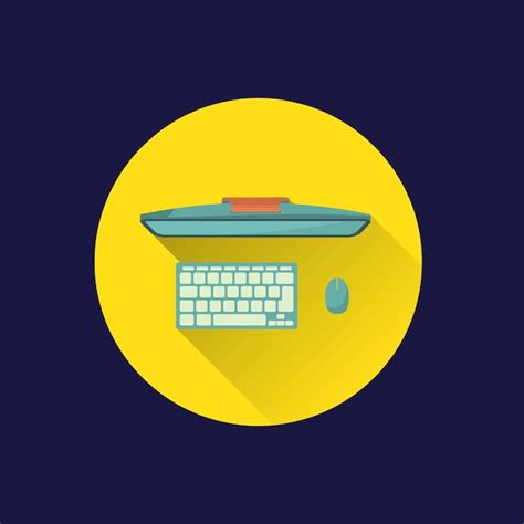 Premium Vector Flat Computer Icon