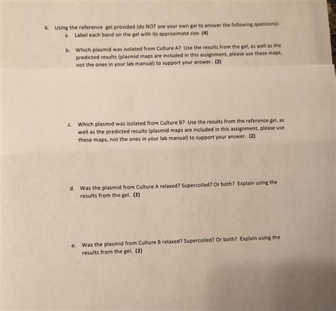 Solved Biology 107 Lab Assignment 4 Plasmid Id 2 0 1 5 12