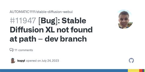 Bug Stable Diffusion XL Not Found At Path Dev Branch Issue AUTOMATIC Stable