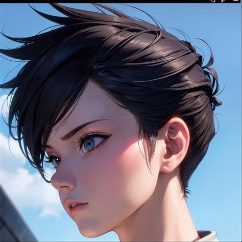 Linda Chica De Pelo Corto Anime Scifi Fondo Generativo Ai Ilustraci N Arte Foto Premium