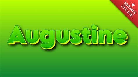 Augustine Fresh Green Text Effect Generator