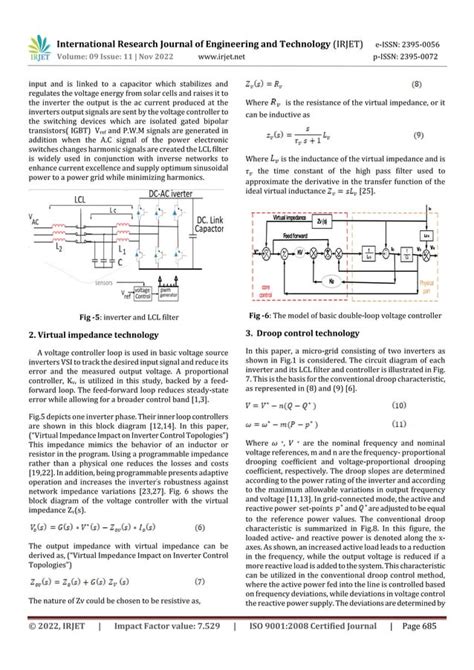 Power Sharing Of Parallel Inverters In Micro Grids Via Droop Control And Virtual Impedance Pdf