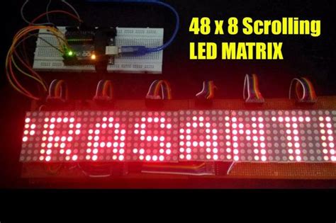 DIY 48x8 Scrolling LED Matrix Display