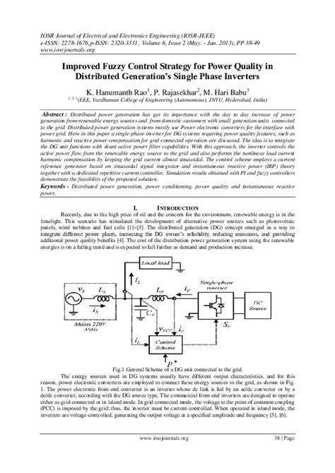 pdf improved fuzzy control strategy for power quality in distributed