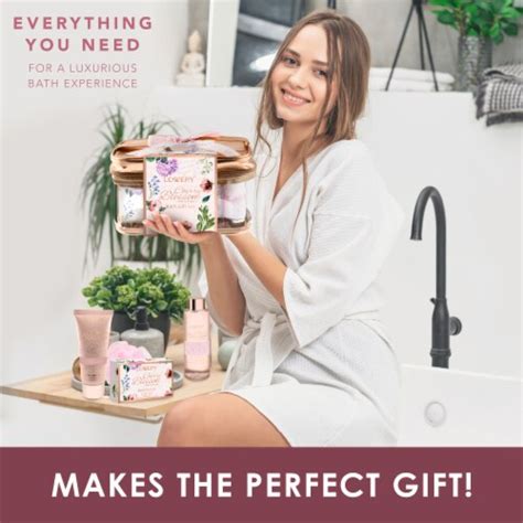 Lovery Bath And Body T Basket For Women Cherry Blossom Home Spa Set