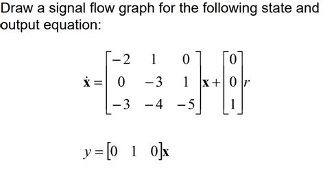Solved Draw A Signal Flow Graph For The Following State And
