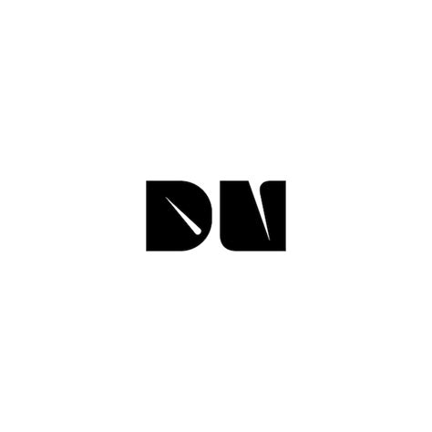 Du 모노그램 로고 디자인 문자 텍스트 이름 기호 흑백 로고타입 알파벳 문자 단순 로고 프리미엄 벡터