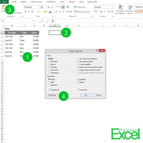 ExcelTip001 Professor Excel