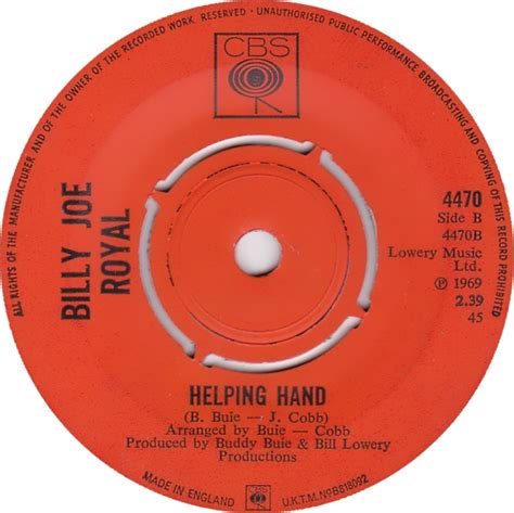 45cat Billy Joe Royal Cherry Hill Park Helping Hand Cbs Uk 4470