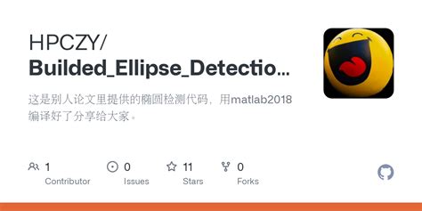 github hpczy builded ellipse detection code 这是别人论文里提供的椭圆检测代码，用
