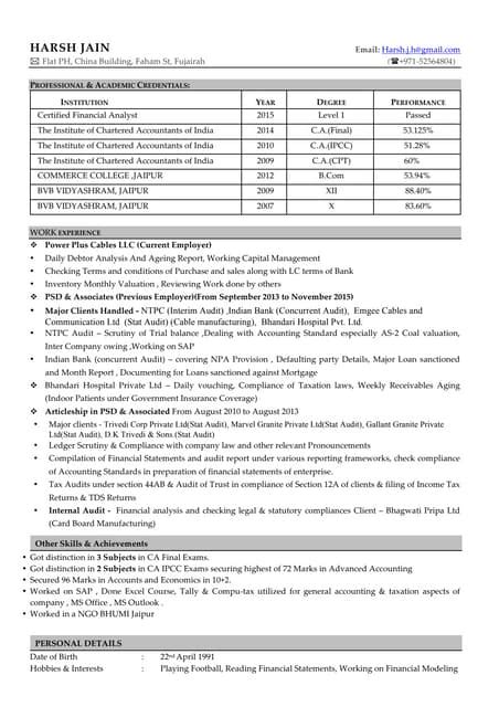 Harsh Jain Resume Pdf