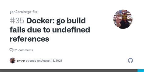 Docker Go Build Fails Due To Undefined References · Issue 35