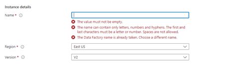 can not create a unique data factory name microsoft qanda