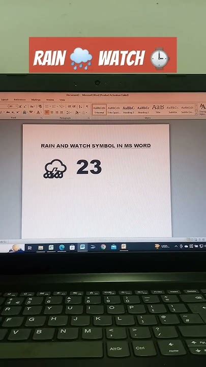 rain 🌧️ and watch ⌚ computerknowledge msword computer shortvideo coding wordtips wordapp