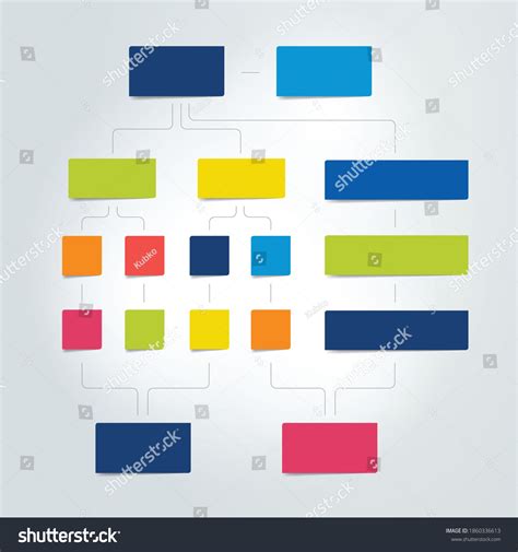 Flowchart Diagram Template Scheme Infographic Empty Stock Vector Royalty Free 1860336613