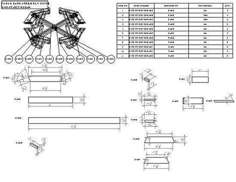 OCTAGON Picnic Table EASY Woodworking Design Plans FREE Board Cut Diagram Etsy
