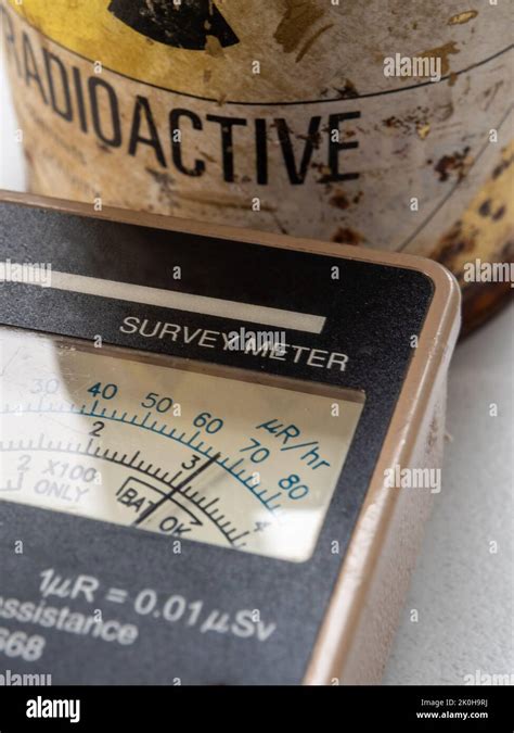 Hand Held Radiation Survey Instrument Detecting On Radioactive Material In The Package Ionizing