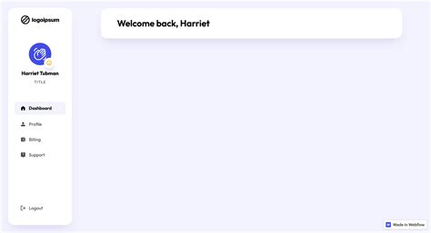 Generic Saas Dashboard 1 Free Webflow Component