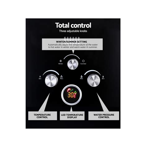 Devanti Outdoor Gas Hot Water Heater Black Bunnings Australia