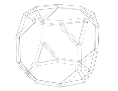 wireframe shape truncated cube 3d model turbosquid 2162751