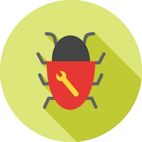 Bug Fixing Flat Long Shadow Icon Vector Art At Vecteezy