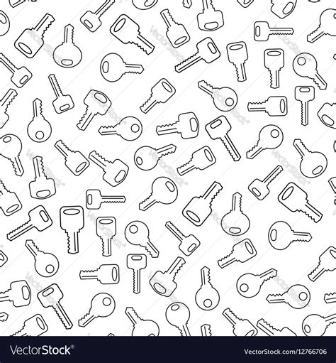 Key Seamless Pattern Royalty Free Vector Image