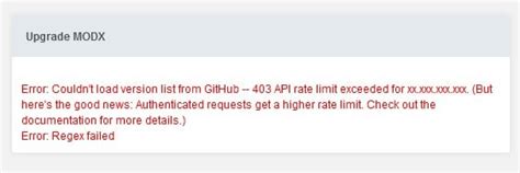 Upgrade Modx Error Regex Failed Rmodx