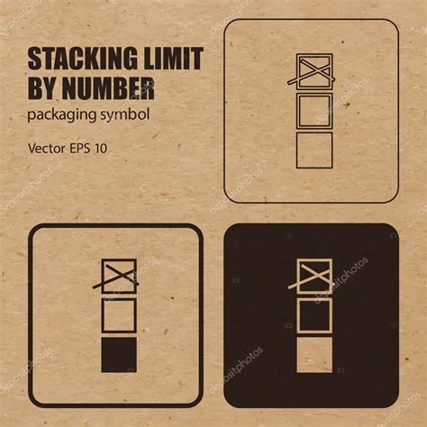 Stacking Limit By Number Vector Packaging Symbol Stock Vector Image By Laverock 122663462