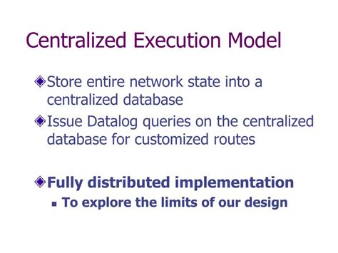 Ppt Declarative Routing Extensible Routing With Declarative Queries