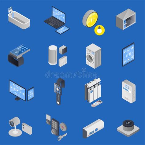 Iot Internet Of Things Isometric Icon Set Stock Vector Illustration