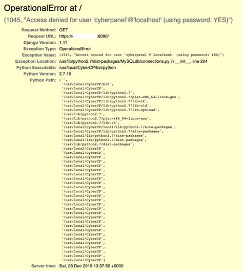 Cyberpanel Server Error 500 Help General Discussion Cyberpanel