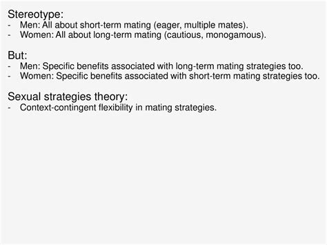 Beyond Sexual Stereotypes Focus On Female Short Term Mating Ppt Download