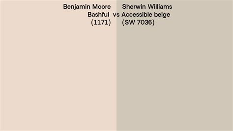 Benjamin Moore Bashful 1171 Vs Sherwin Williams Accessible Beige Sw