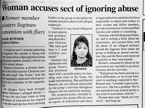 Harold Bennett Removed From Ministry And Parma Convention Wings For Truth