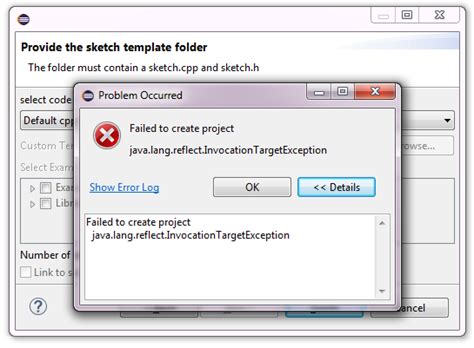 Failed To Create Project · Issue 1096 · Sloeberarduino Eclipse Plugin