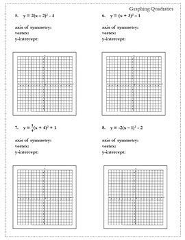 Graphing Quadratic Functions Activity Algebra Distance Learning
