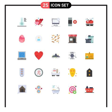 User Interface Pack Of 25 Basic Flat Colors Of Energy Eco Layout Row Cell Editable Vector Design