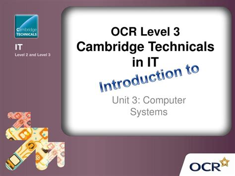 PPT OCR Level 3 Cambridge Technicals In IT PowerPoint Presentation Free Download ID 2754890