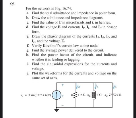 solved calculate the total impedance of the circuits in fig