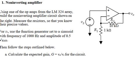 solved noninverting amplifierusing one of ﻿the op ﻿amps from