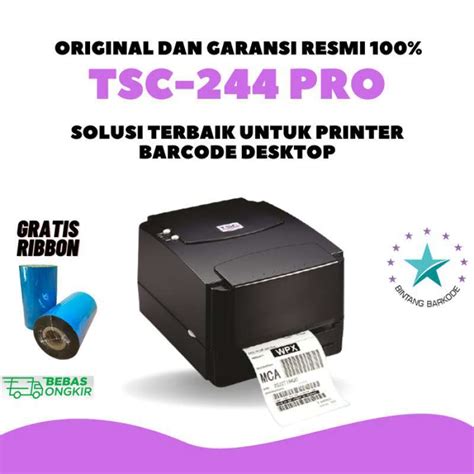 Promo Printer Barcode Tsc Ttp Pro Desktop Printer Asli Dan Resmi