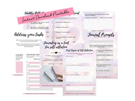 Self Reflection Workbook With Deep Questions And Personal Growth