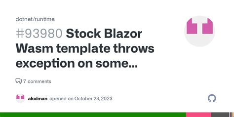Stock Blazor Wasm Template Throws Exception On Some Chrome Android Devices When AOT Enabled