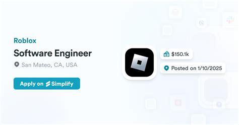 Software Engineer Roblox Simplify Jobs