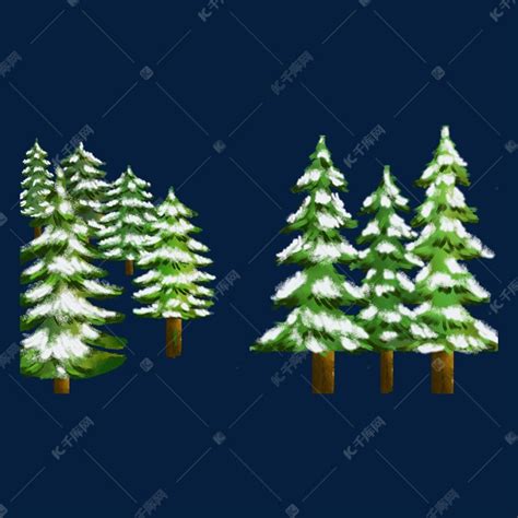 冬季青松雪松素材图片免费下载 千库网