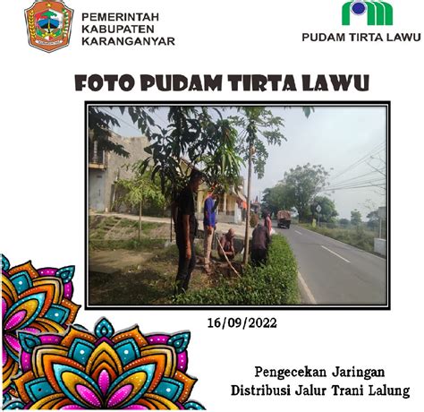 Pengecekan Jaringan Distribusi Jalur Trani Lalung Tomorrow Is Today Senzalimiti