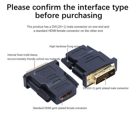 Dvi To Hdmi Adapter Male 241 To Female Foyun Cables